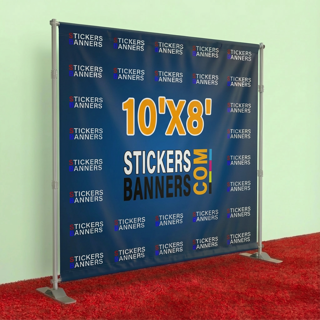 Fabric Step and Repeat Banner + Stand
