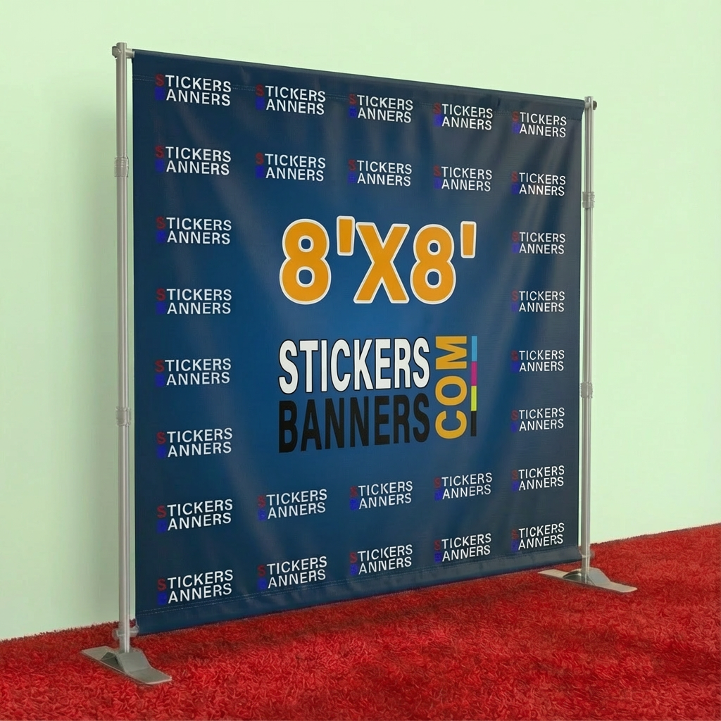 Fabric Step and Repeat Banner + Stand